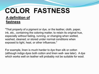 presentation on dye | PPTX