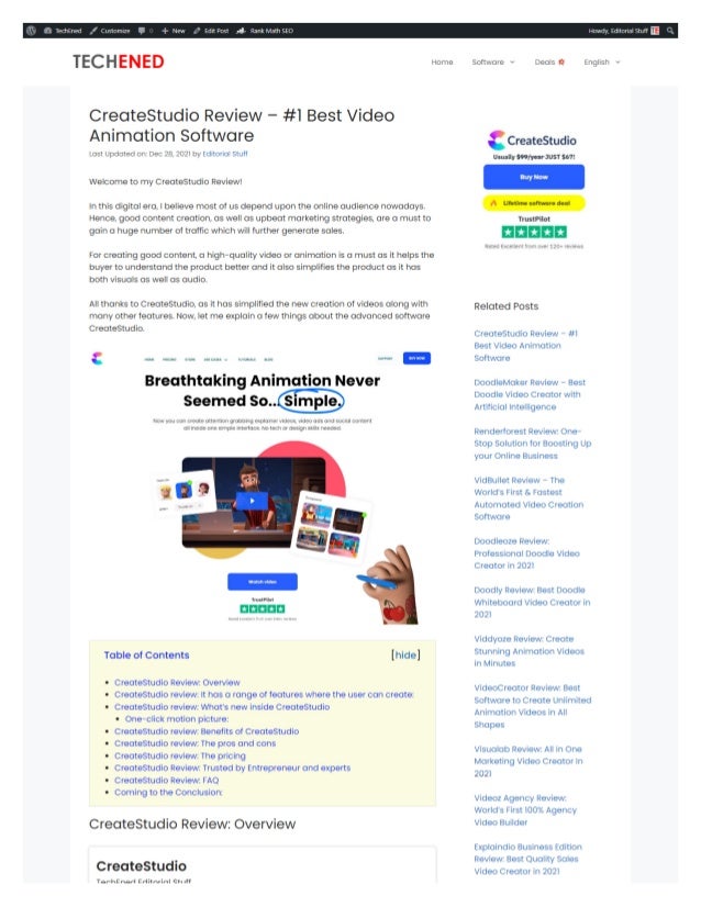 Create Studio Review: Affordable Video Animation Software | PDF