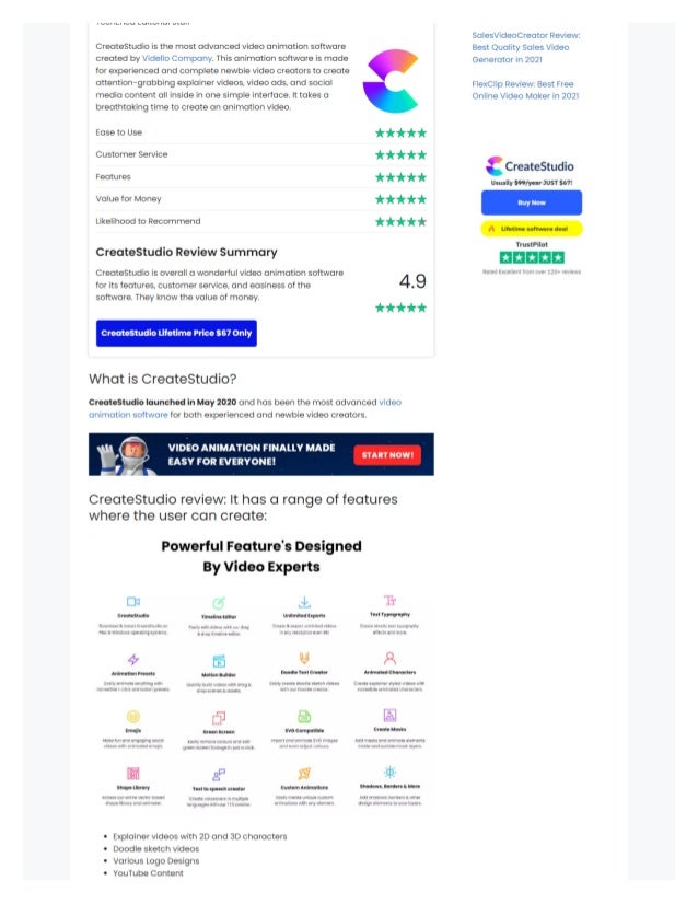 Create Studio Review: Affordable Video Animation Software | PDF