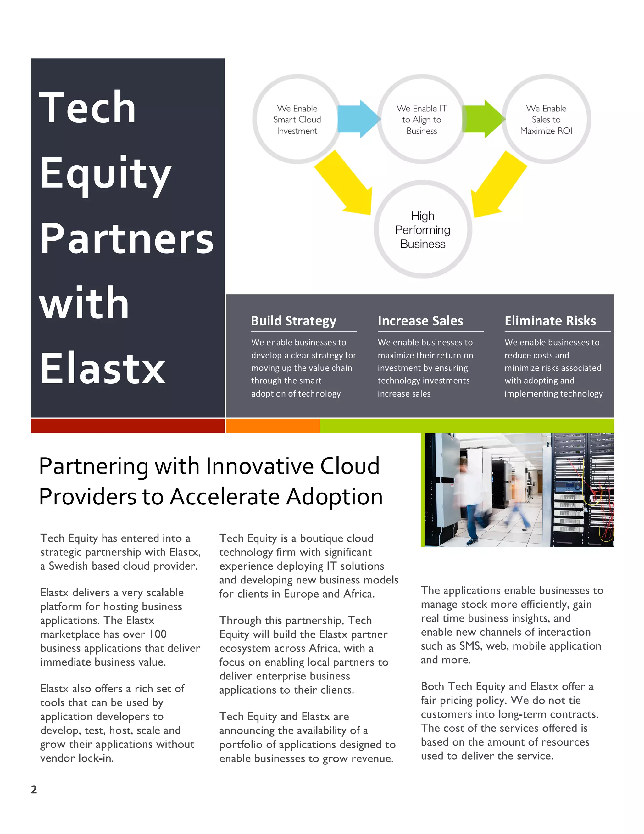 Tech Equity Elastx - Partnership