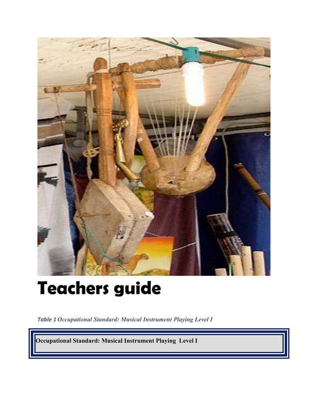 Techer Guide and Learner Guide Abele Begena Traditional Musical ...