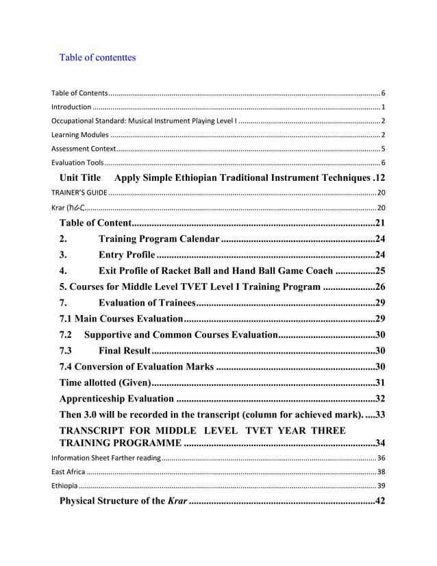 Techer Guide and Learner Guide Abele Begena Traditional Musical ...