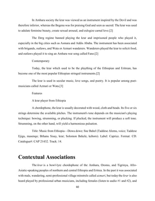 Techer Guide and Learner Guide Abele Begena Traditional Musical ...