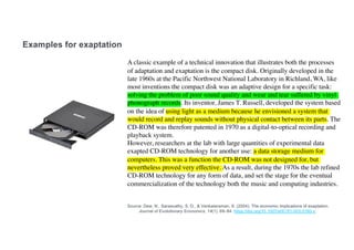 Technology Exaptation as old solutions to new problems | PDF