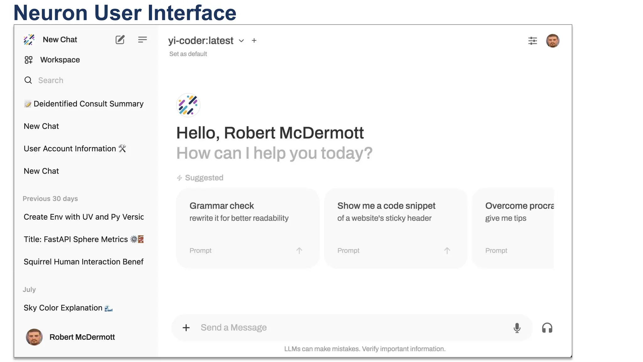 Neuron: A Learning Project and PoC implementing a private ChatGPT like (and beyond) Generative ...