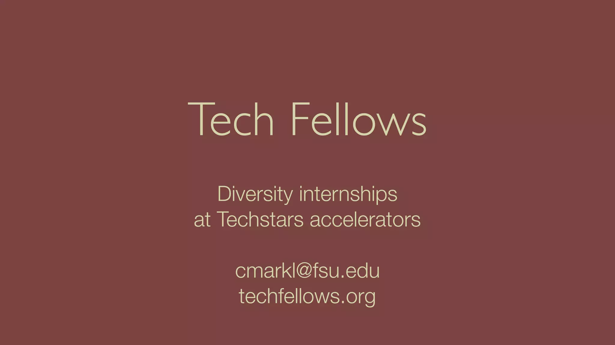 Tech fellows | PPT