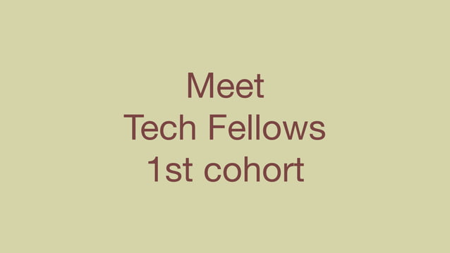 Tech fellows | PPT