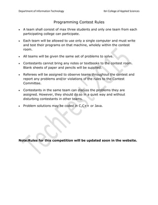 Tech fest2015 rules2 | PDF | Databases | Computer Software and Applications