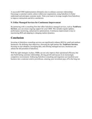 Salesforce Consulting Services - TechForce | PDF