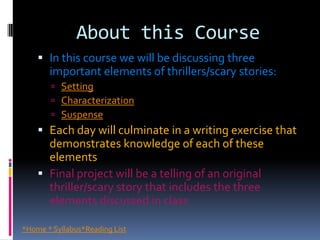 Scary Story Interactive Presentation | PPTX