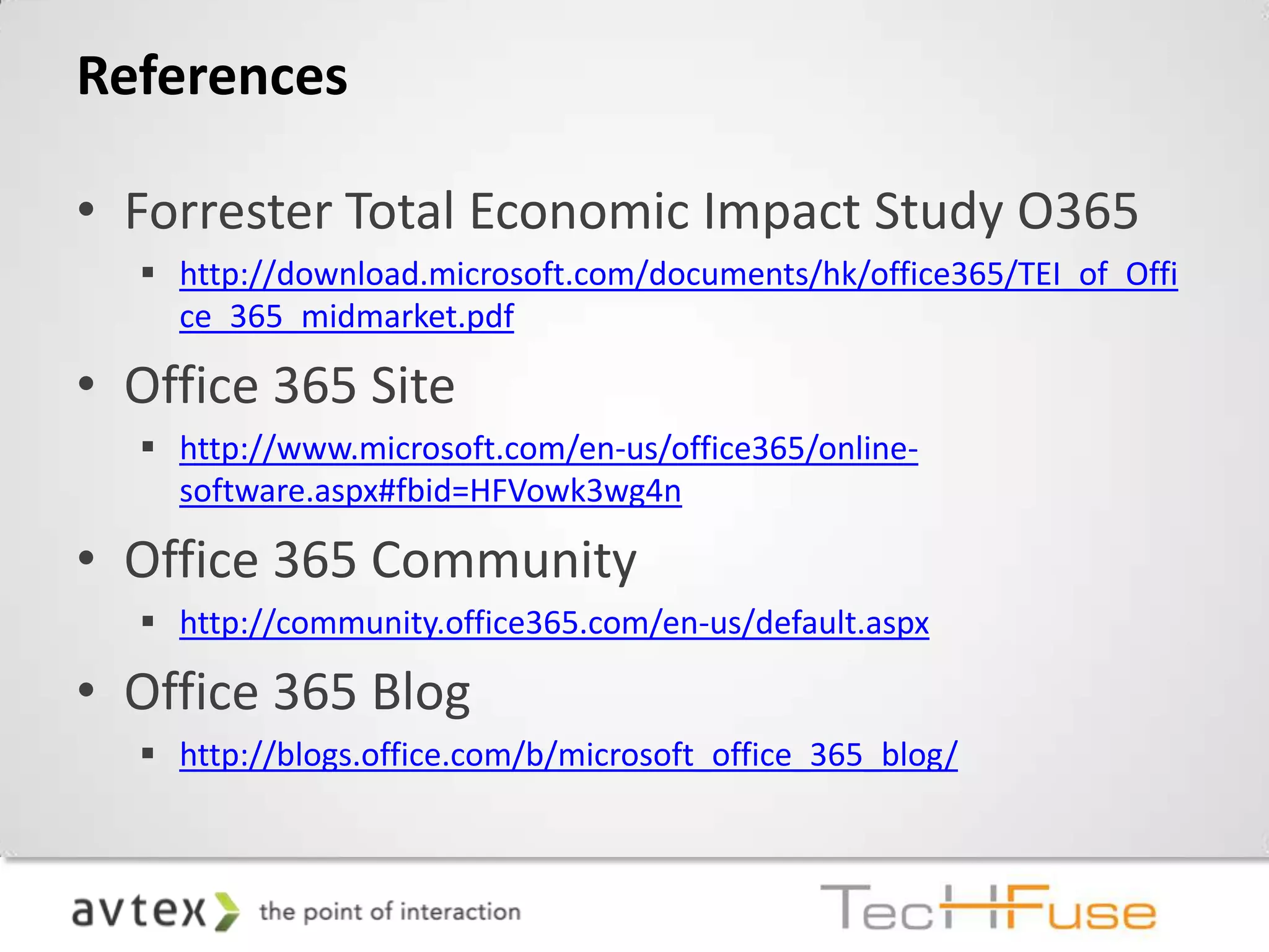 TechFuse 2012: What does Office 365 mean to your organization? | PPTX