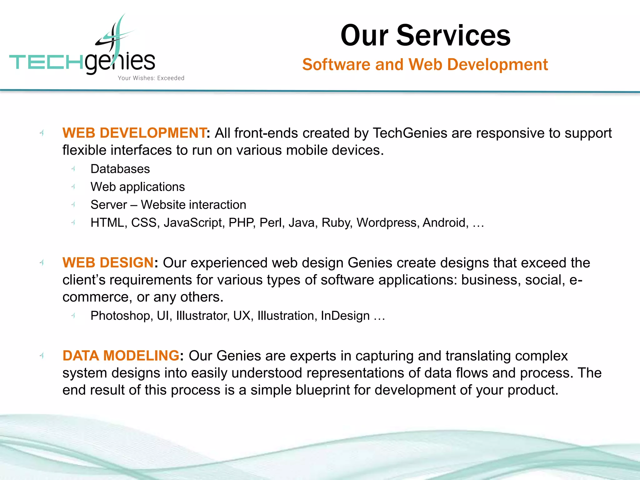 TechGenies Company Overview | PPTX