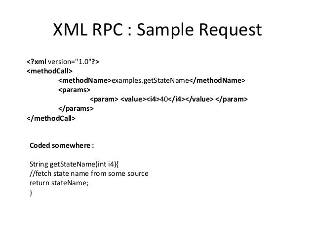 Webservices Overview : XML RPC, SOAP and REST Webservices Overview : XML RPC, SOAP and REST