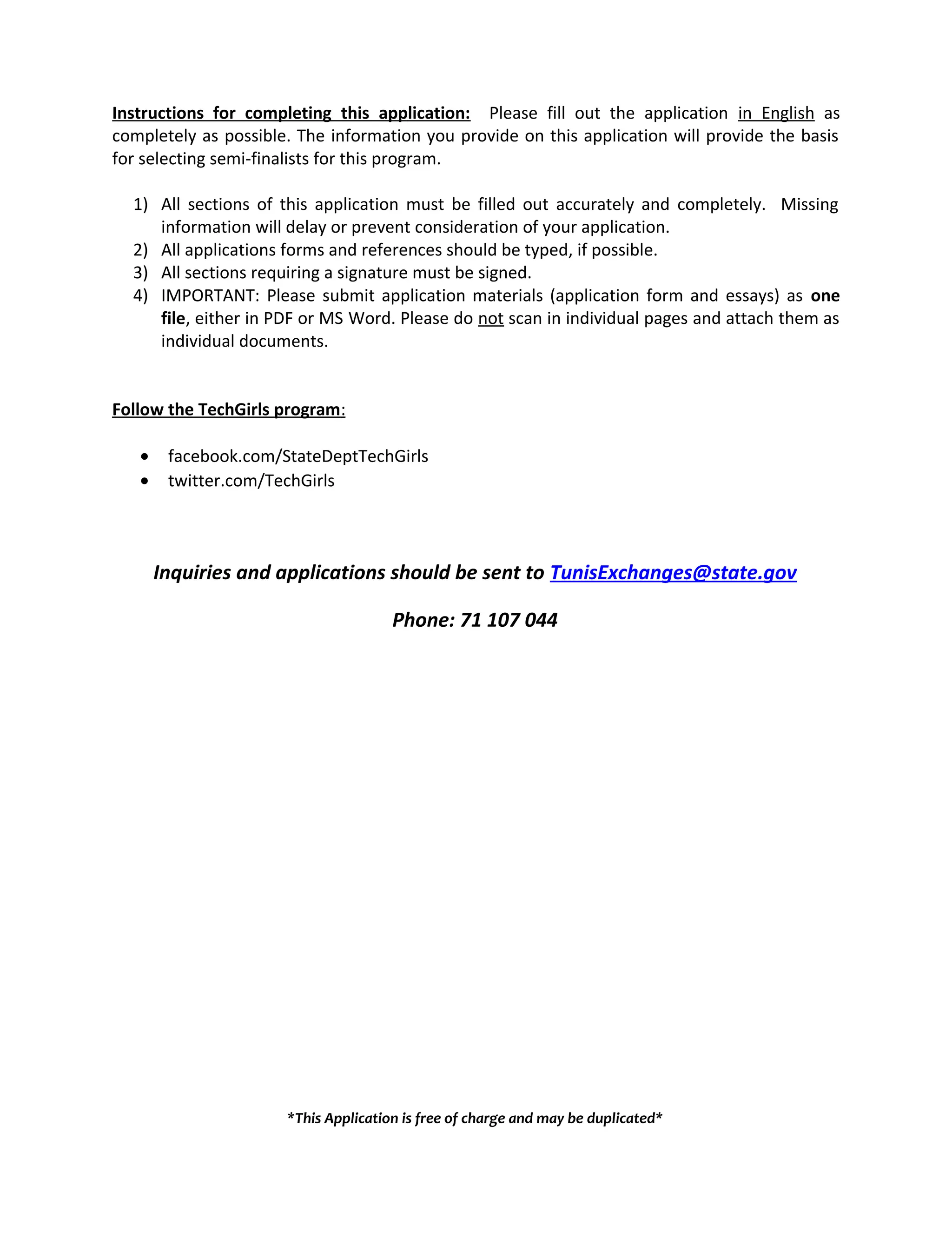 Tech girls application form 2016 | DOC