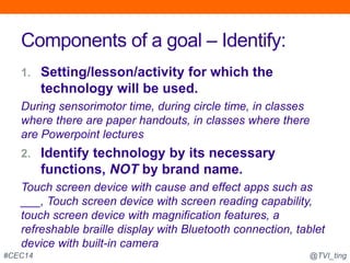 Technology Goals for the IEP: How to Write for Meaningful ...