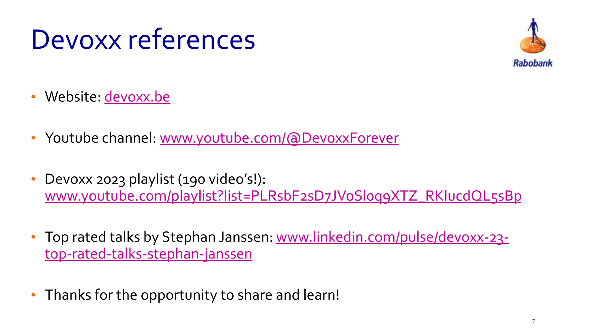 Sharing Devoxx2023 highlights | PPT