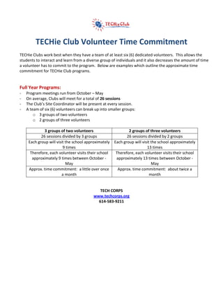 Volunteer Opportunity: TECHie Club in Cincinnati | PDF