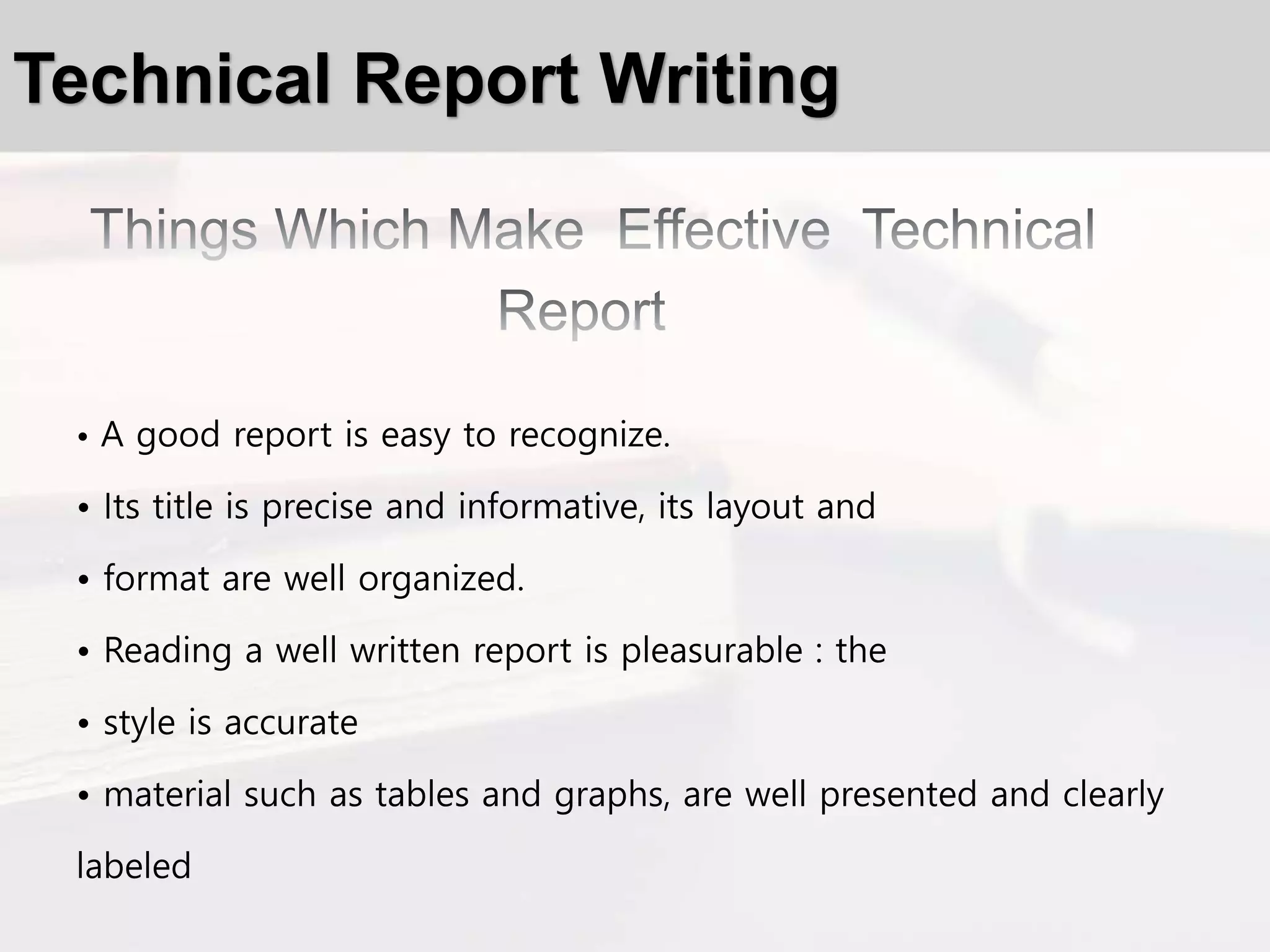 Techinal reports writing | PPTX