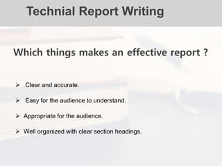 Techinal reports writing | PPTX