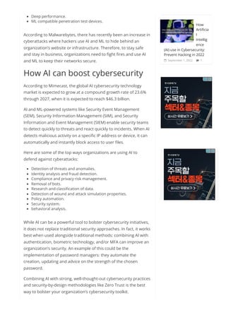 How Artificial Intelligence (AI) use in Cybersecurity | PDF