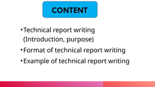 TECHINICAL Report writing.pptx technical report writing | PPTX