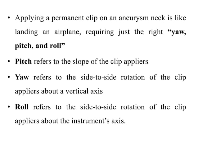 Techiniques of clipping in aneurysm & endovascular option | PPTX ...
