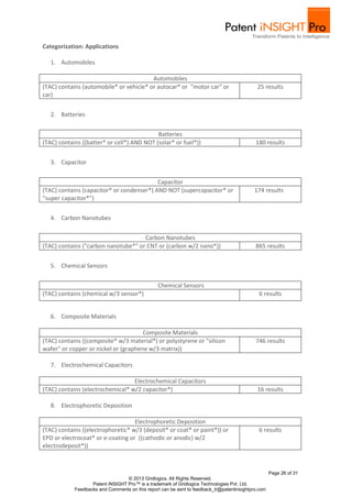 Graphene - Patent analysis report | PDF