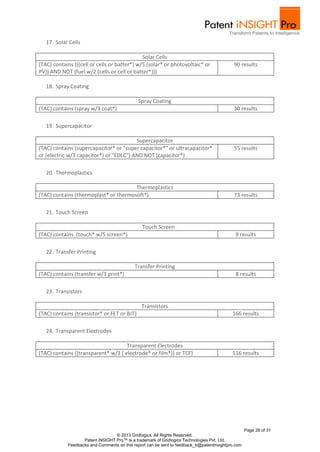 Graphene - Patent analysis report | PDF