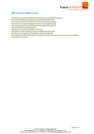 Graphene - Patent analysis report | PDF