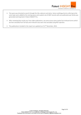 Graphene - Patent analysis report | PDF