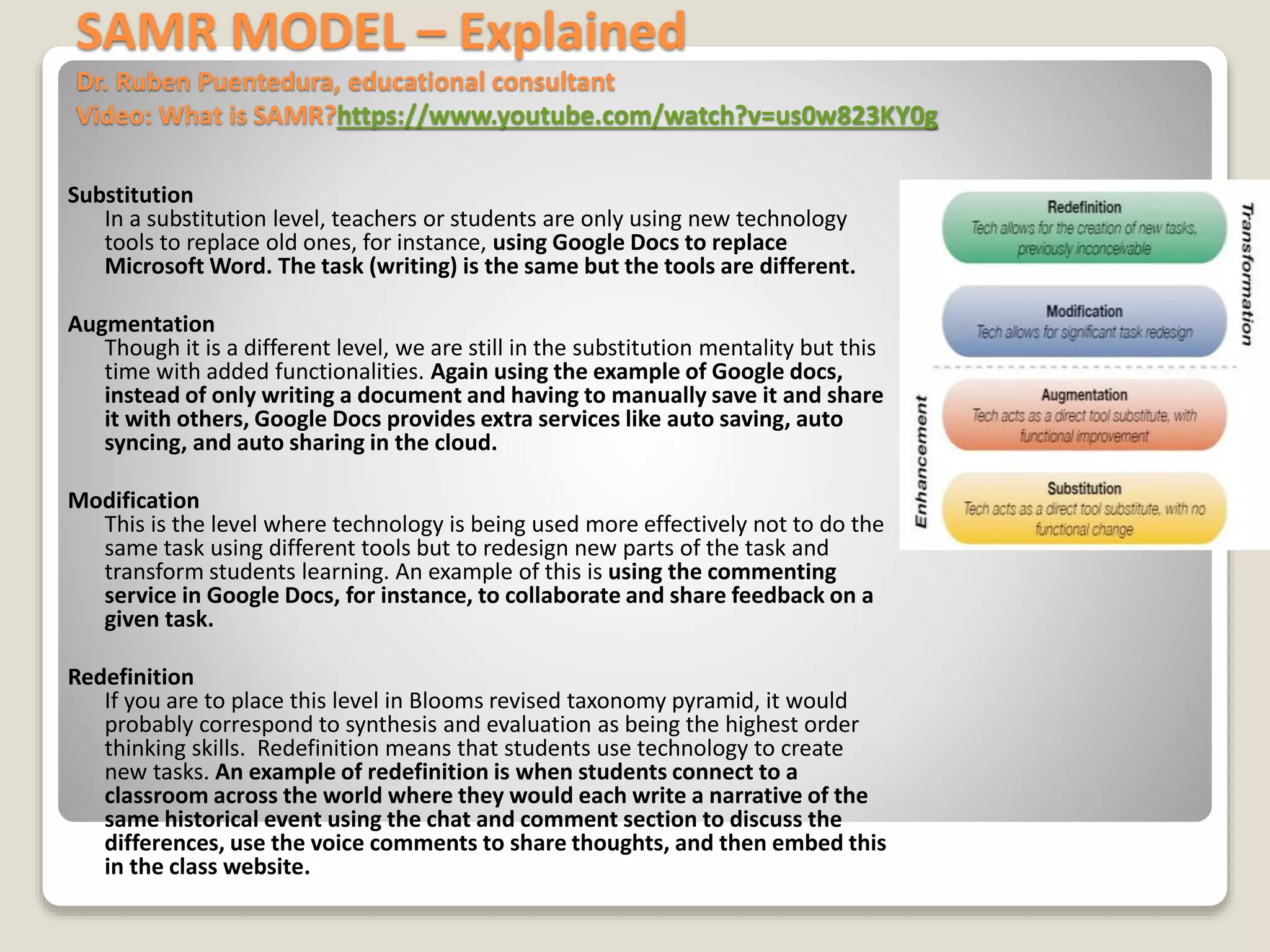 Tech integration models | PPTX | IT and Internet Support | Internet