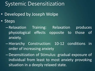 Techiques of behavior therapy | PPTX