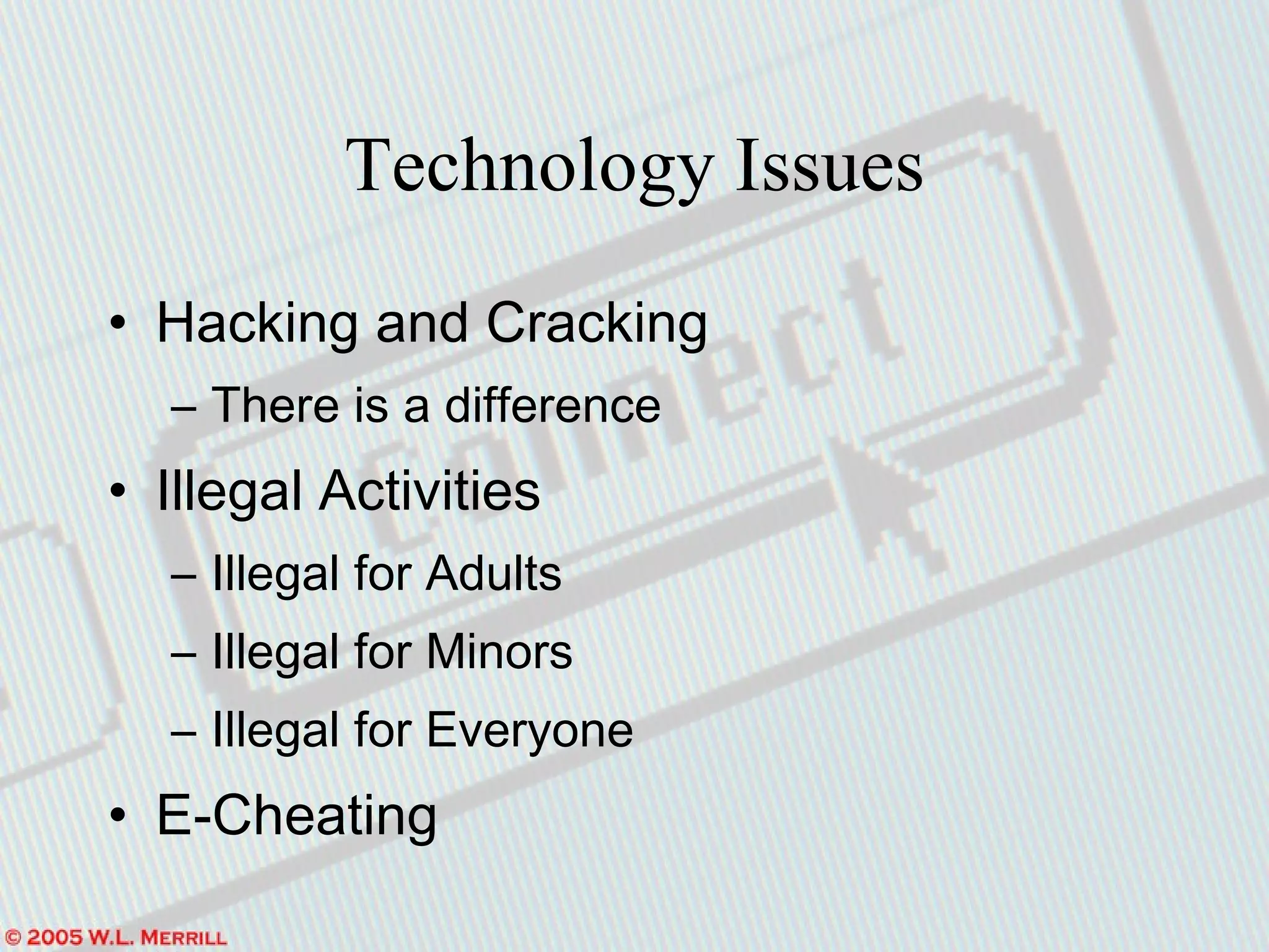 Tech issues | PPT | Technology & Computing