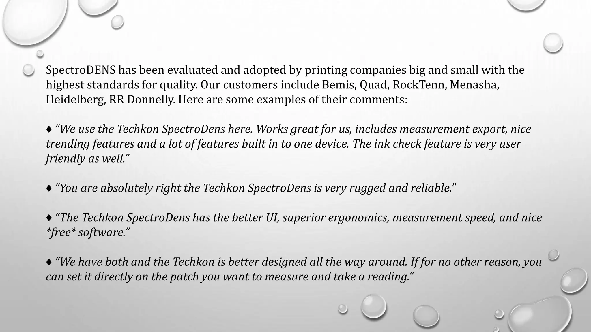 Techkon USA - SpectroDens | PPTX