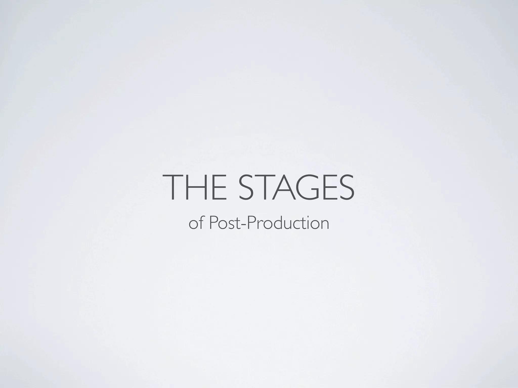 Introduction to post-production | KEY