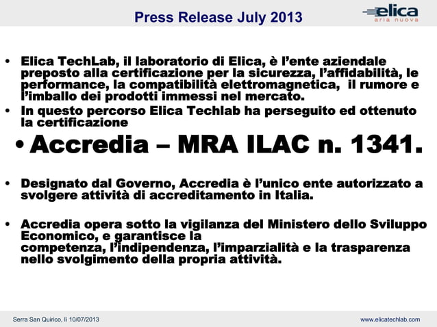 Techlab press release 2013 v1 | PPT