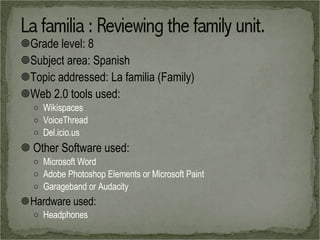 La familia: A technology-infused lesson plan | PPT