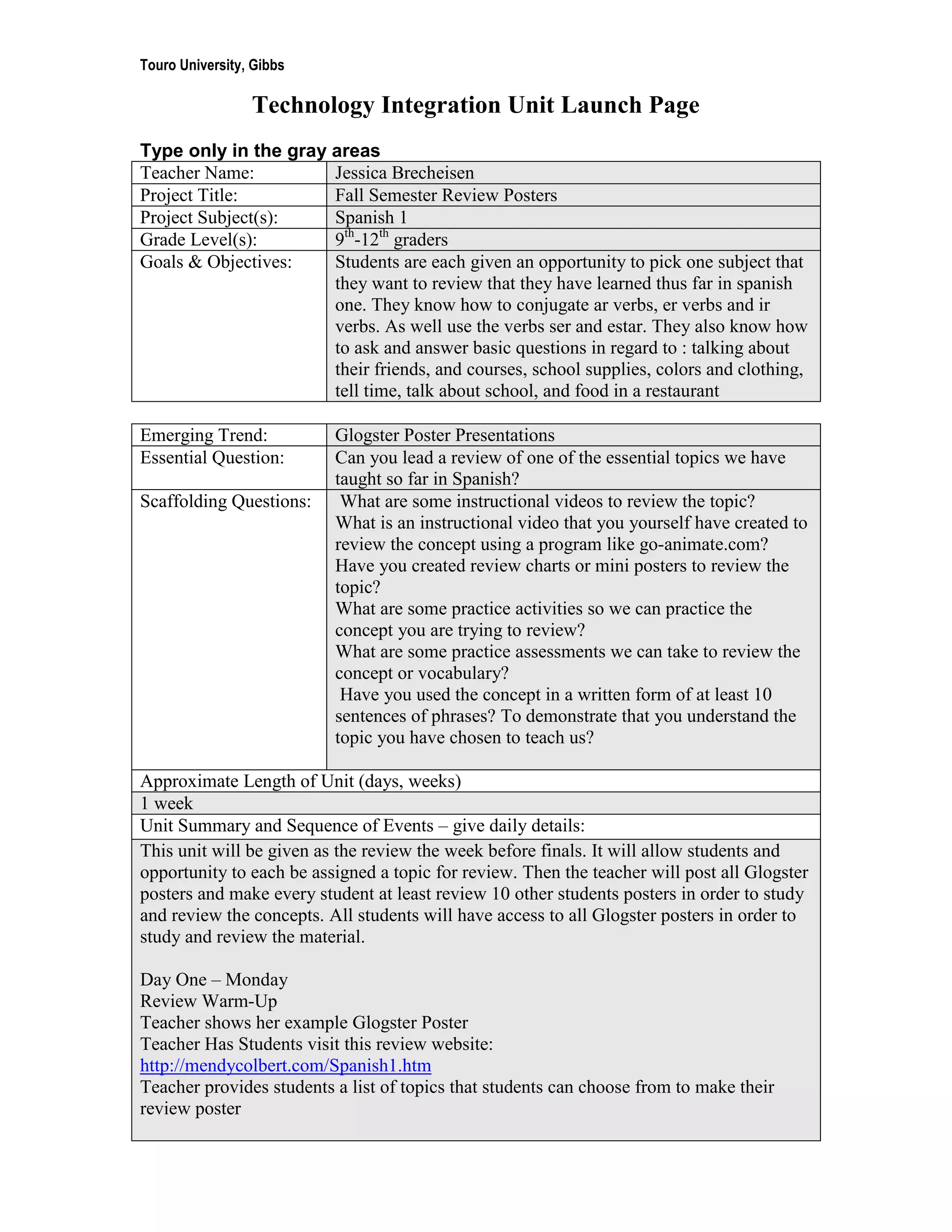 Tech lesson plan for emerging trend | PDF