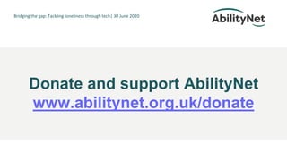 Tackling loneliness with technology | PPTX