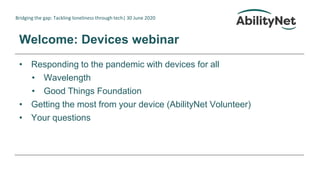 Tackling loneliness with technology | PPTX