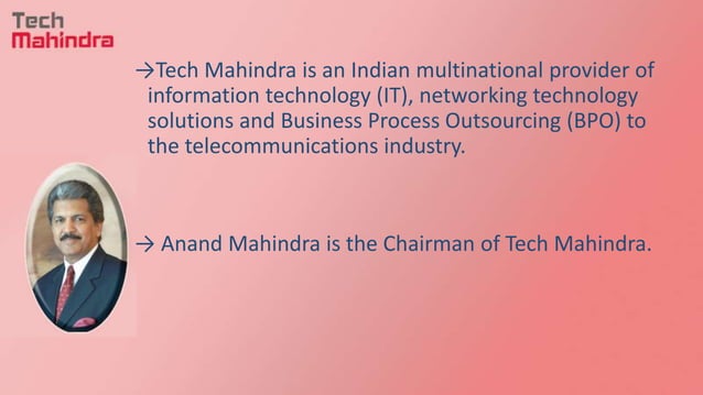 Tech mahindra | PPT