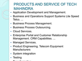 Tech mahindra | PPTX | Telecommunications Industry | Industries