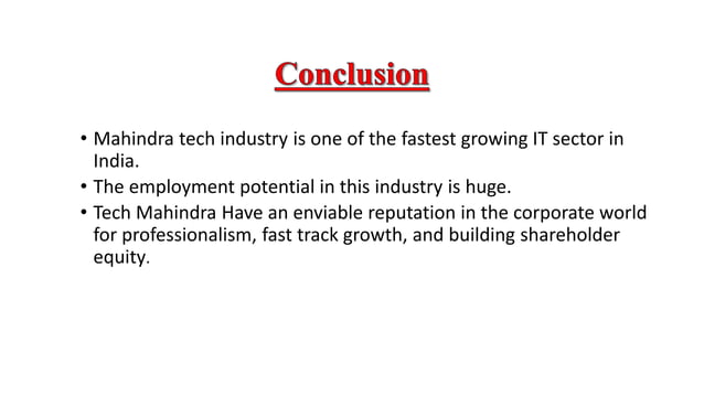 Tech mahindra | PPTX