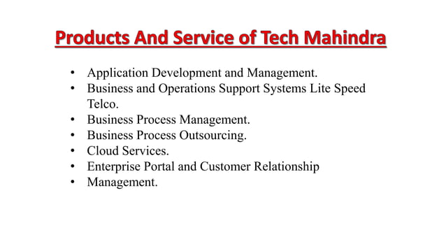 Tech mahindra | PPTX