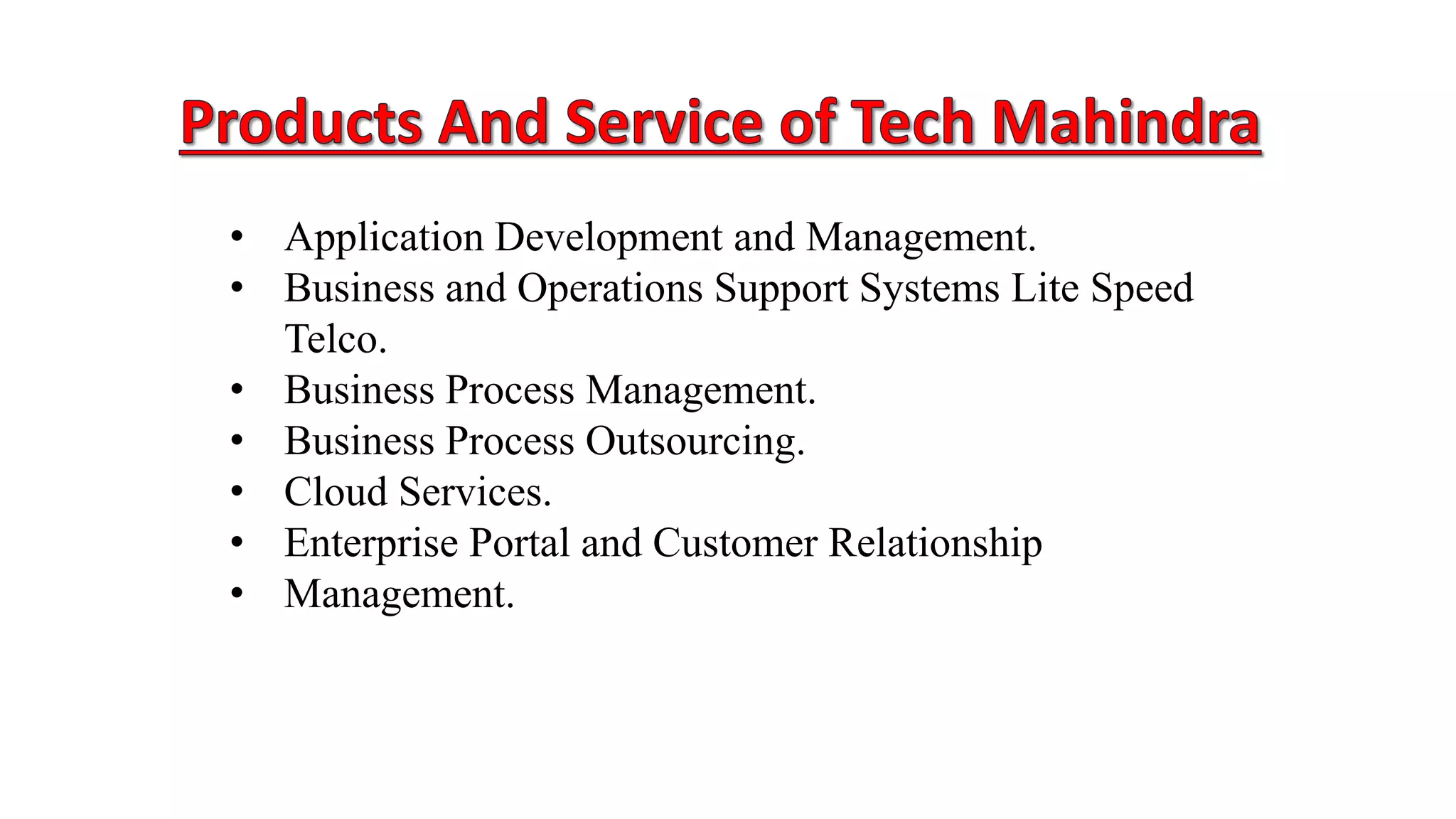 Tech mahindra | PPT