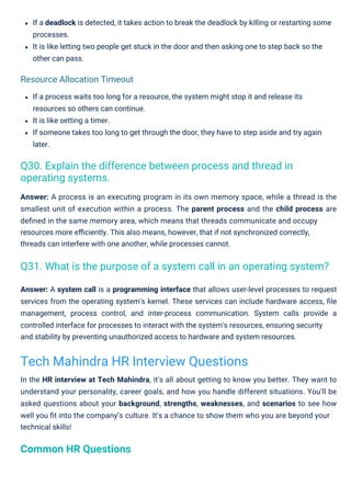 Tech Mahindra Interview Questions By ScholarHat | PDF