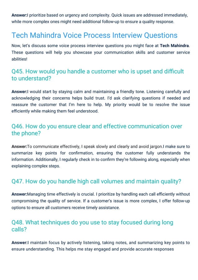 Tech Mahindra Interview Questions By ScholarHat | PDF