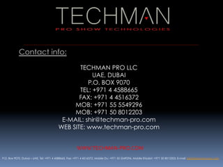 Techman Pro show technologies | PPT