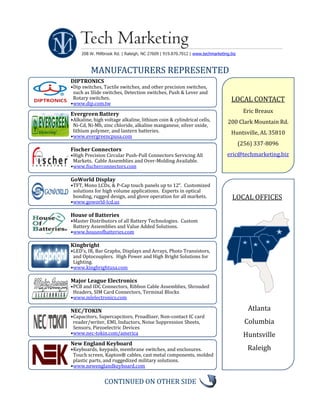 Tech Marketing Linecard | Eric Breaux | PDF