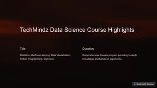 Techmindz Best Data Science Course .pptx